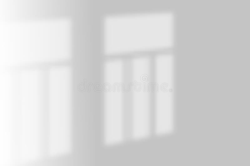 Shadow Overlay Effect. Window Natural Shadow Overlay Effect on White ...