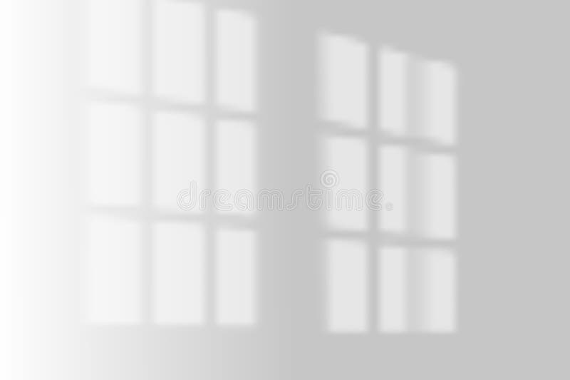 Shadow Overlay Effect. Window Natural Shadow Overlay Effect on White ...