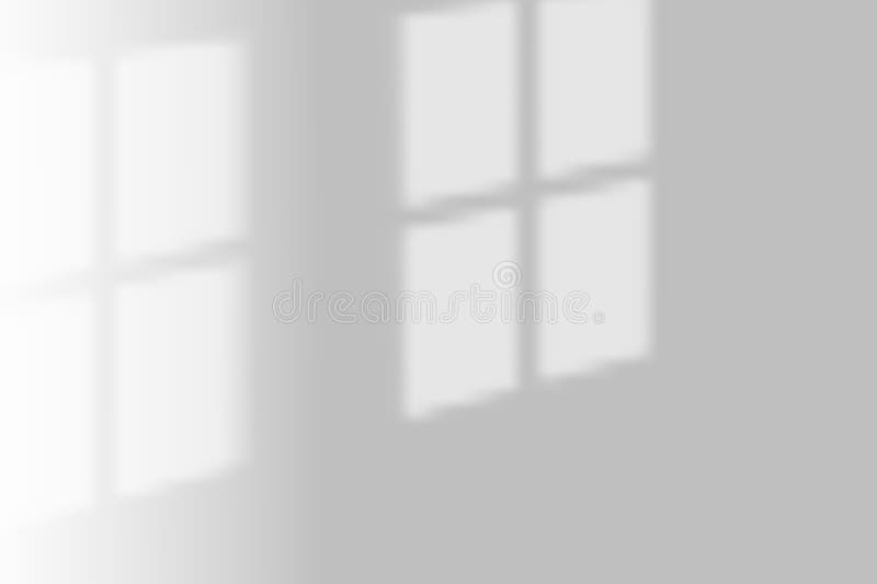 Shadow Overlay Effect. Window Natural Shadow Overlay Effect on White ...