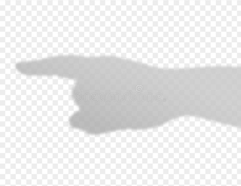 Shadow Overlay of Hand with Index Finger. Transparent Reflection of ...