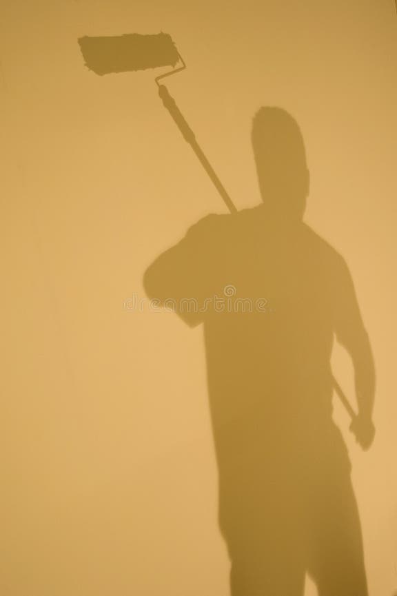 Shadow of painter stock image. Image of male, studio - 14948417