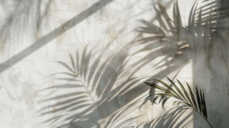 The Shadow of Palm Leaves. AI Generated Stock Photo - Image of ...