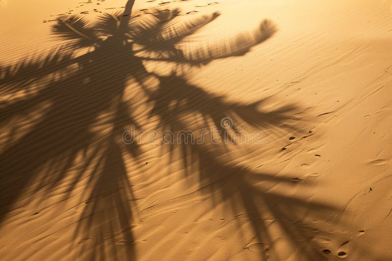 Golden Beach Sunlight Palm Shadow Patterns Stock Photos - Free ...