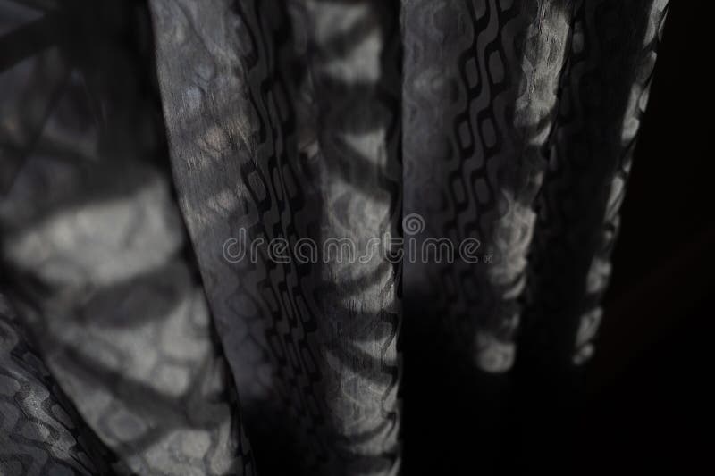 Shadow Pattern on Grey Curtain Stock Photo - Image of pattern, abstract ...
