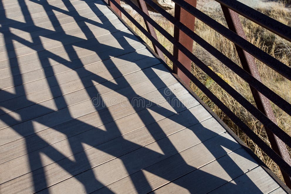 Shadow Patterns of Handrail. Stock Image - Image of curve, diagonal ...
