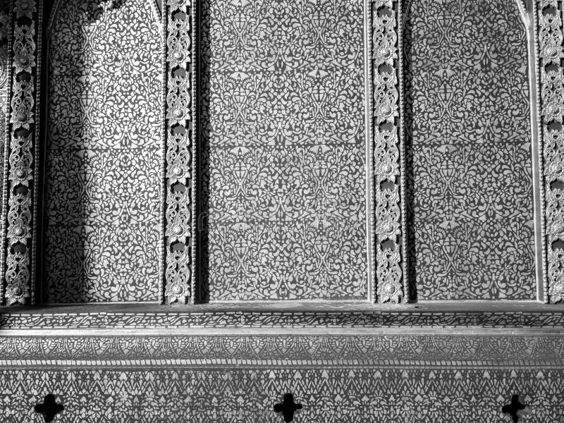 Shadow Patterns: Light and Shadow on Temple Walls (Black and White ...