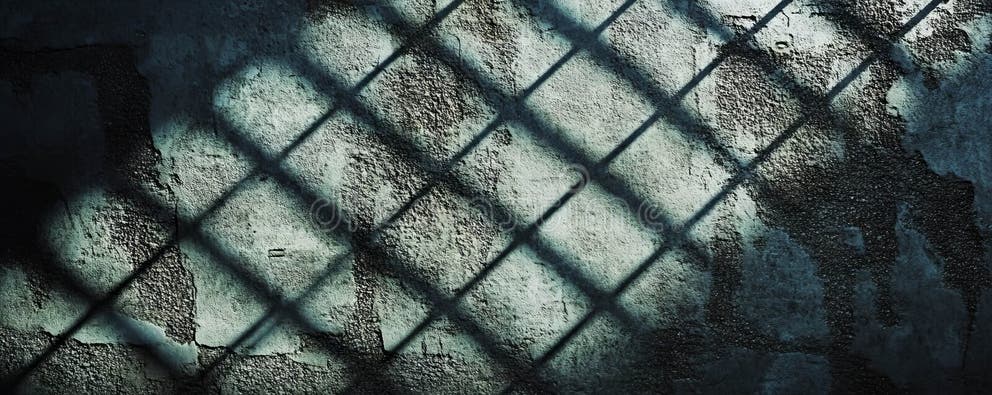 Shadow Patterns of Metal Grid on Weathered Concrete Wall Stock Photo ...