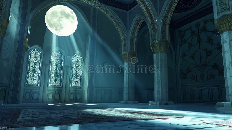 Shadow Patterns through a Window Inside Islam Architecture Stock ...