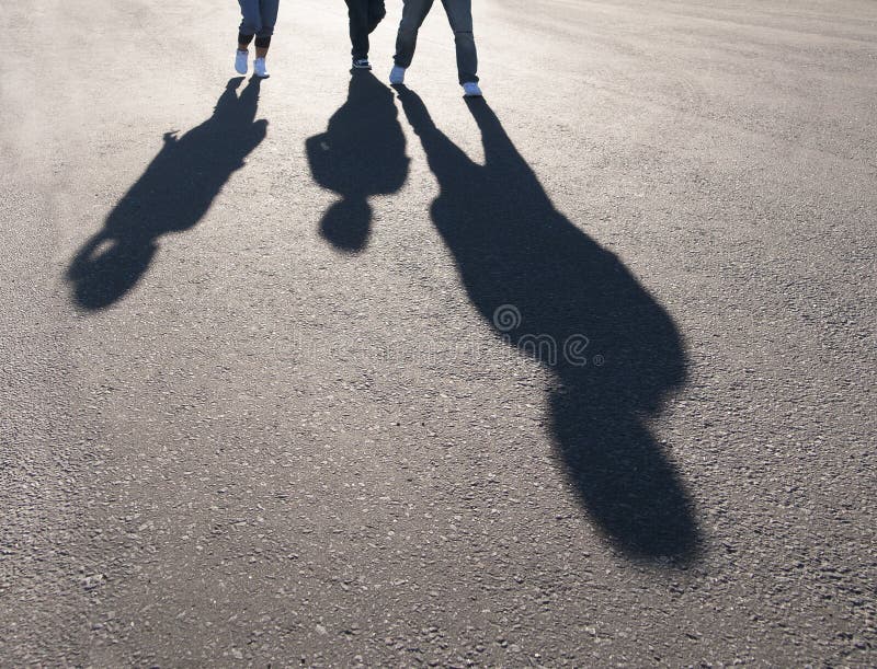 Shadow of people stock image. Image of shadow, feet, asphalt - 25383615