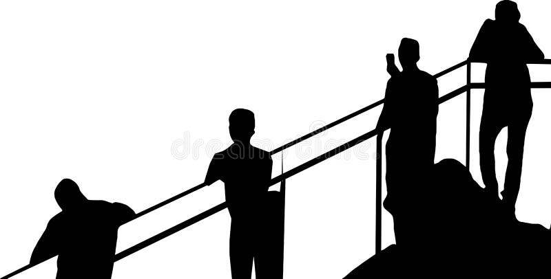 Shadow People in Various Gestures,vector Silhouettes of Men and a Women ...