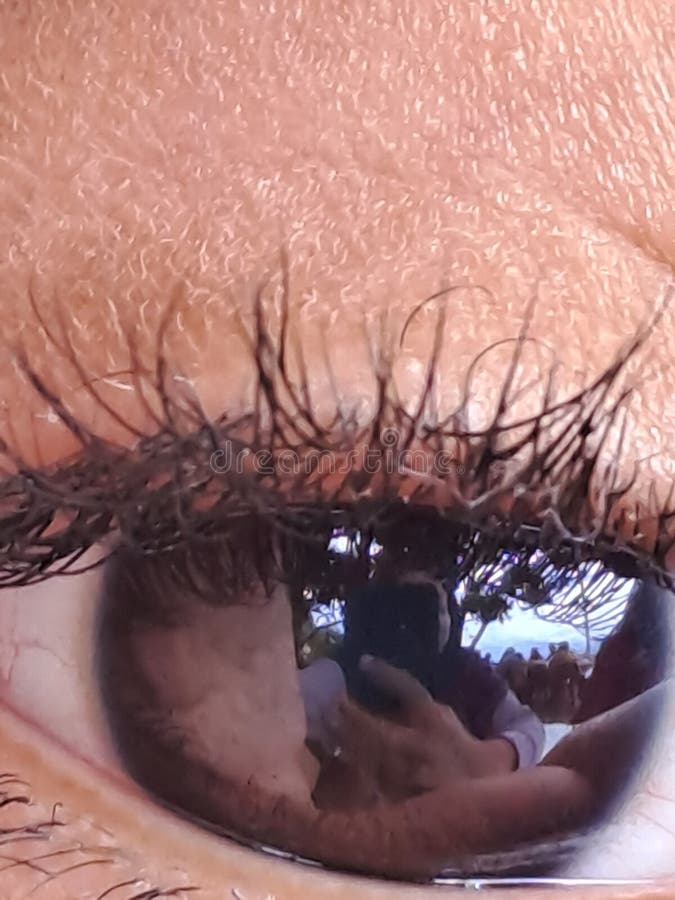 The Shadow of the Person in the Eyeball Stock Photo - Image of head ...