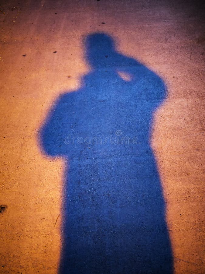 Shadow of person at night stock image. Image of mother - 64365239
