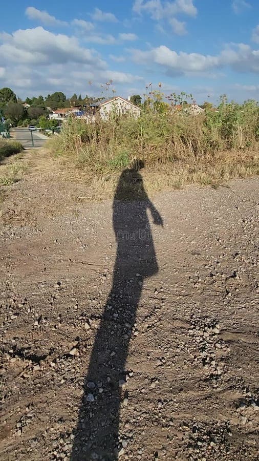 Shadow of Person Walking in the Field Stock Footage - Video of adults ...