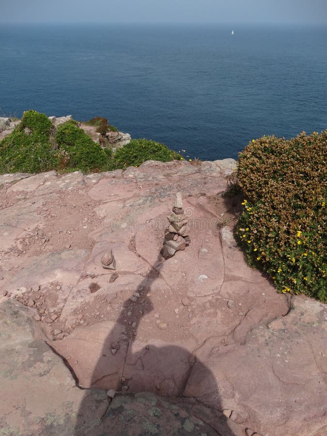 Pile of Stones As a Landmark for Divers Stock Image - Image of shore ...