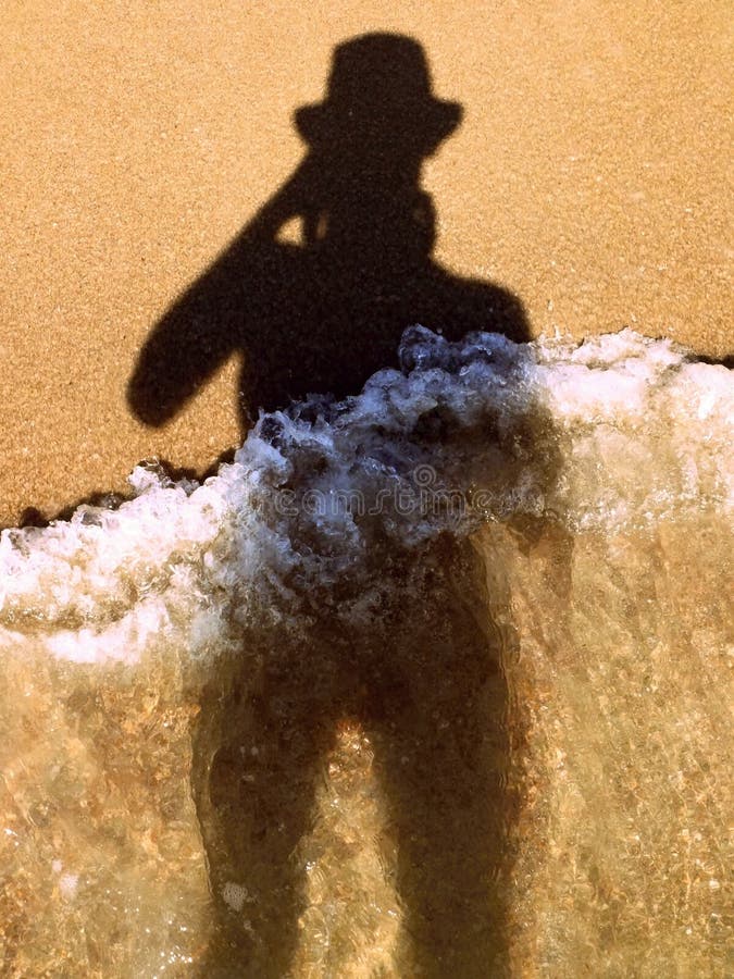 Shadow of photographing stock photo. Image of sand, surfing - 70047428