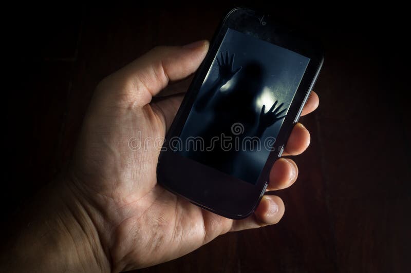 Shadow Picture in Smartphone. Stock Image - Image of mobile, equipment ...