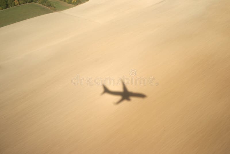 Shadow of a Plane on a Field Stock Photo - Image of landing, spatial ...