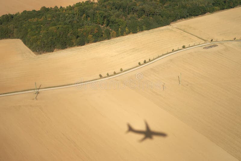 Shadow of a Plane on a Ground Stock Image - Image of outdoor, ground ...