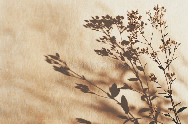 Shadow of a Plant on a Wall Stock Photo - Image of shape, stems: 315122212