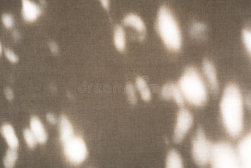 The Shadow of the Plant Shines through the Fabric. Linen Fabric Texture ...