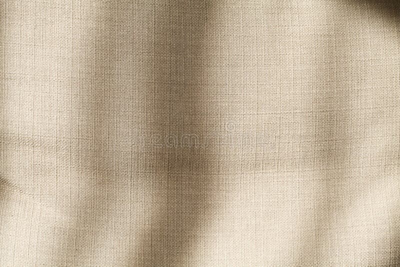 The Shadow of the Plant Shines through the Fabric. Linen Fabric Texture ...