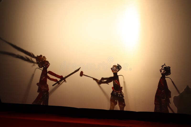 Shadow play stock image. Image of china, fight, shadow - 13309233
