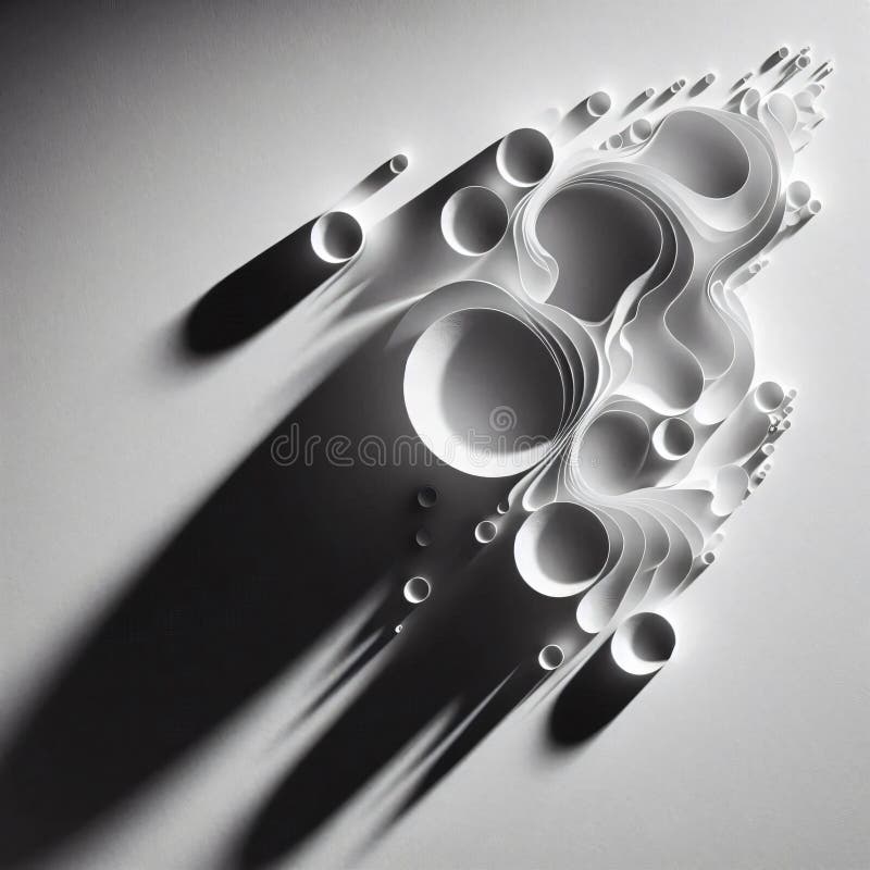 Shadow Play: Bright White Paper with Subtle Abstract Shadows Generator ...