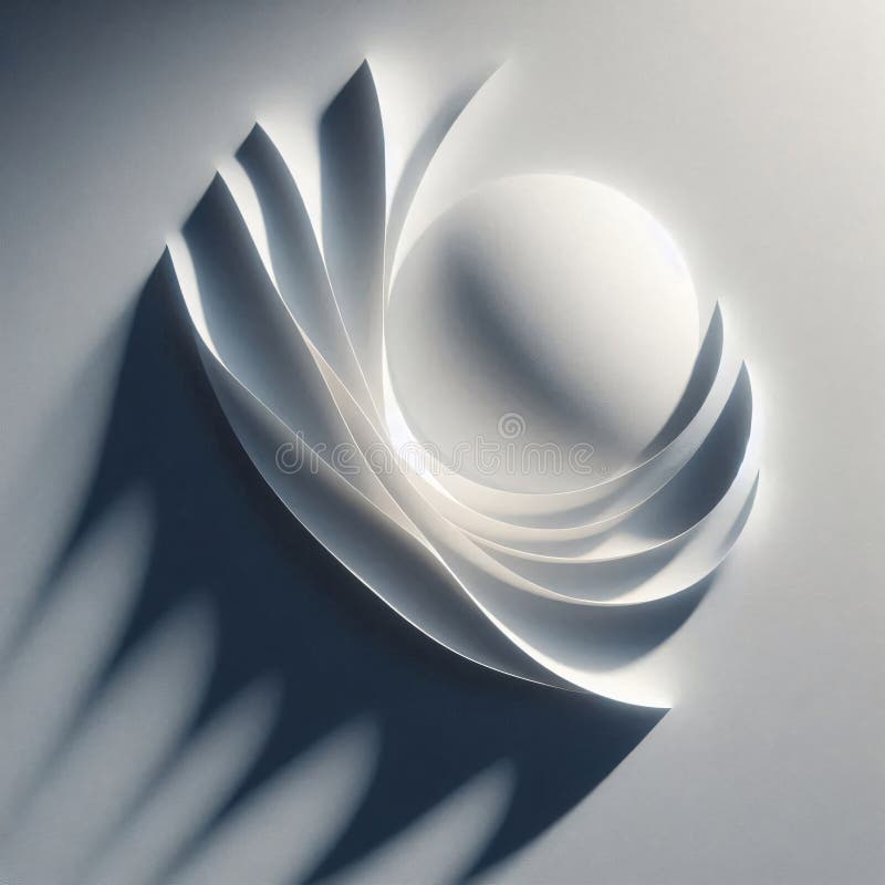 Shadow Play: Bright White Paper with Subtle Abstract Shadows Generator ...