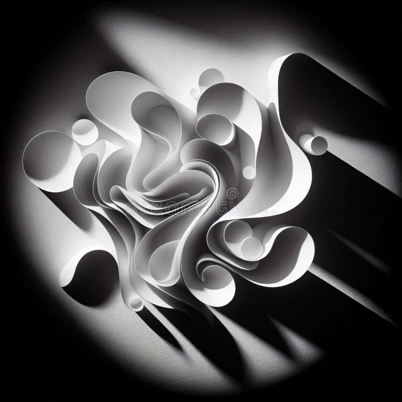 Shadow Play: Bright White Paper with Subtle Abstract Shadows Generator ...