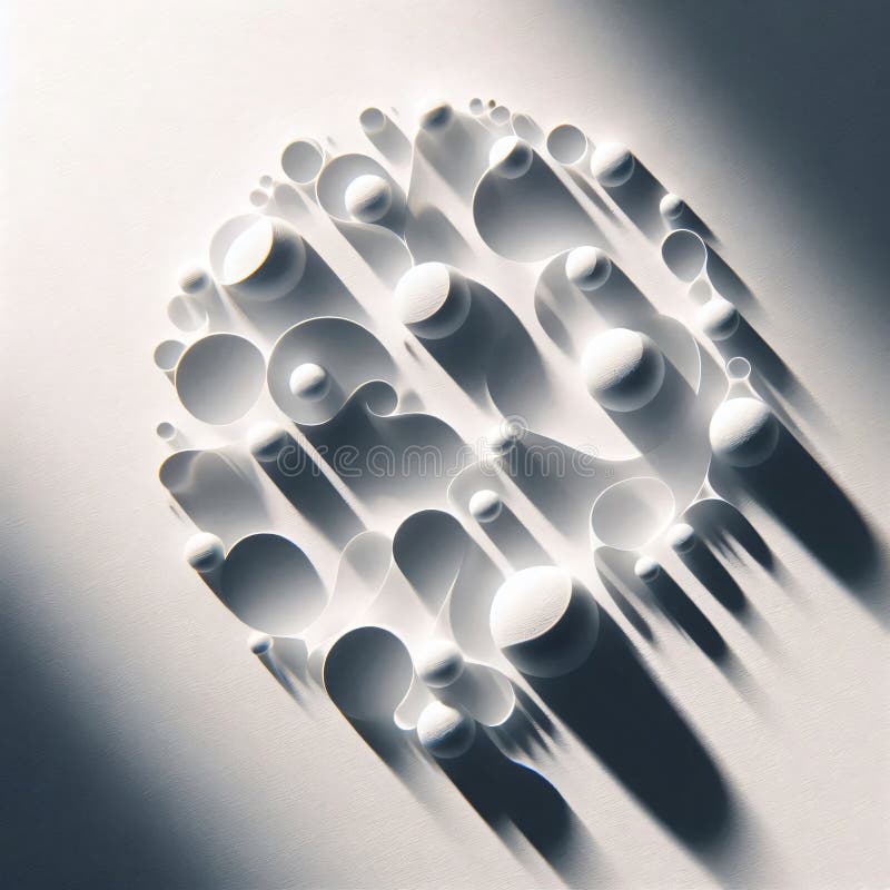 Shadow Play: Bright White Paper with Subtle Abstract Shadows Generator ...