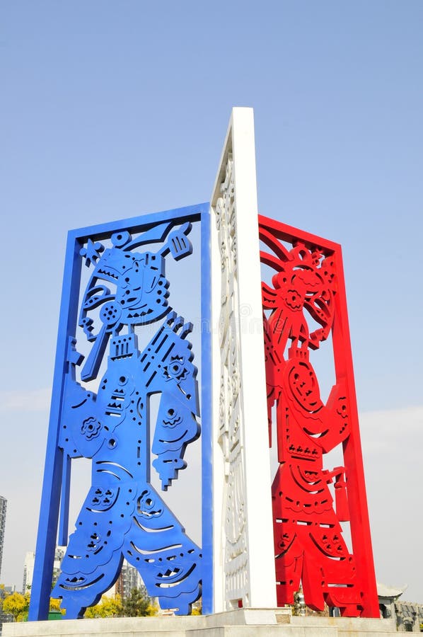 Shadow play statue stock image. Image of format, still - 355336179