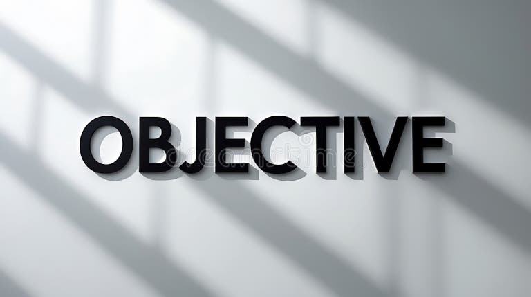 Shadow Play with the Word Objective on a Wall during Daylight Hours ...