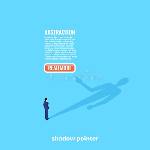 Shadow pointer stock vector. Illustration of arrow, business - 185645109
