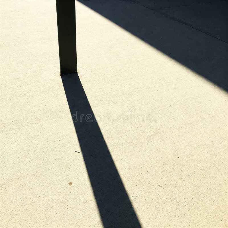 The Shadow of a Pole on the Sunny Asphalt. Stock Photo - Image of ...