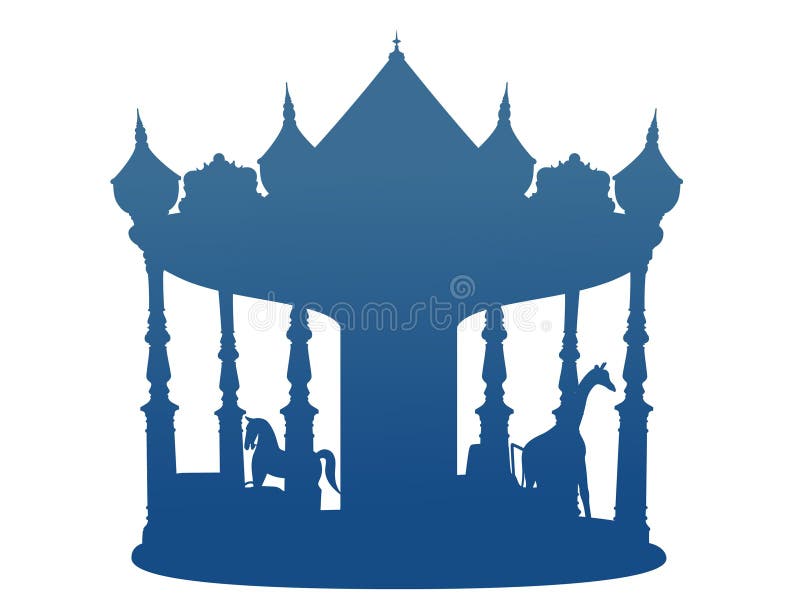 Shadow pretty carousel stock vector. Illustration of blue - 113973301