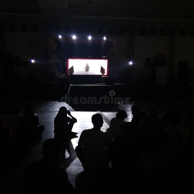 Shadow Puppet Show at Night Editorial Image - Image of night, doll ...