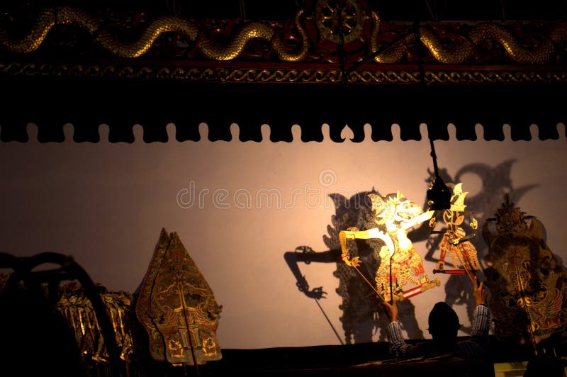 Shadow Puppet Show is a Traditional Indonesian Art. Stock Image - Image ...
