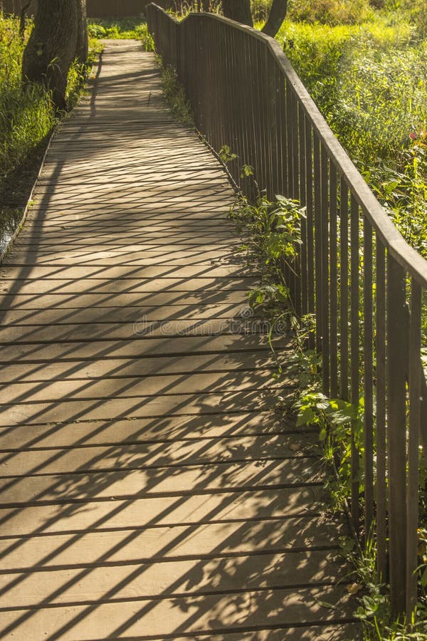 Footbridge stock image. Image of banister, slit, design - 100529533