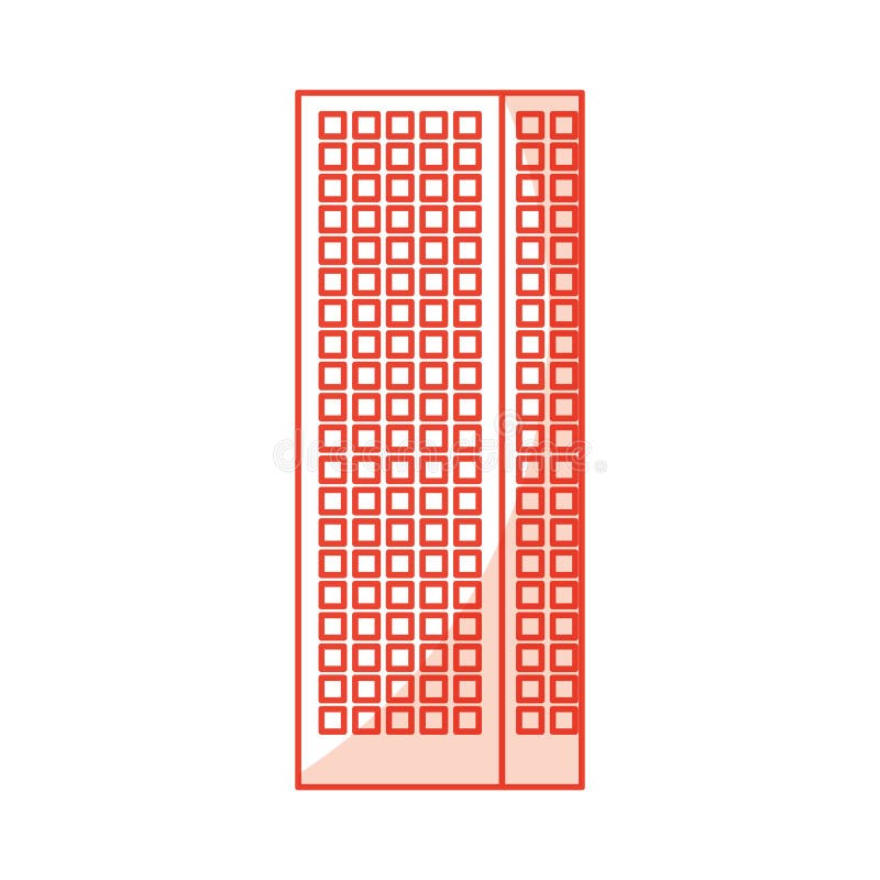 Shadow red tall building stock vector. Illustration of house - 93592859