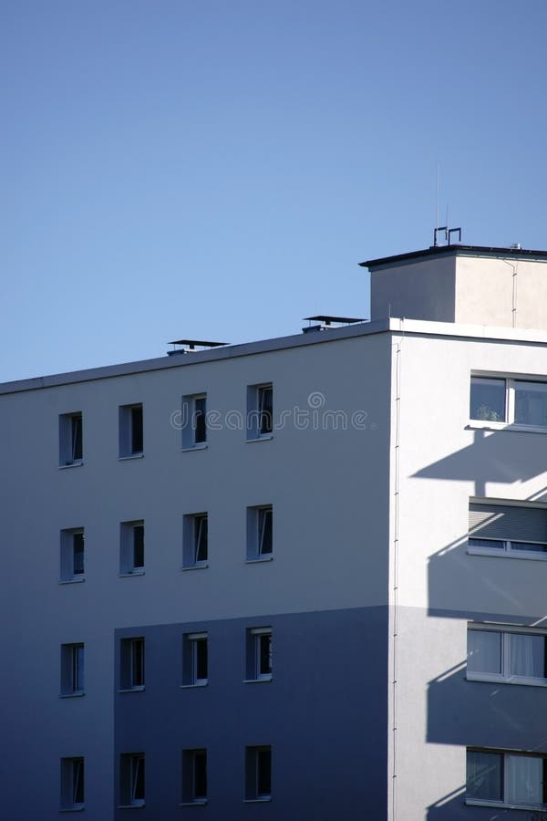 Shadow on the Residential Building Stock Photo - Image of corner, front ...