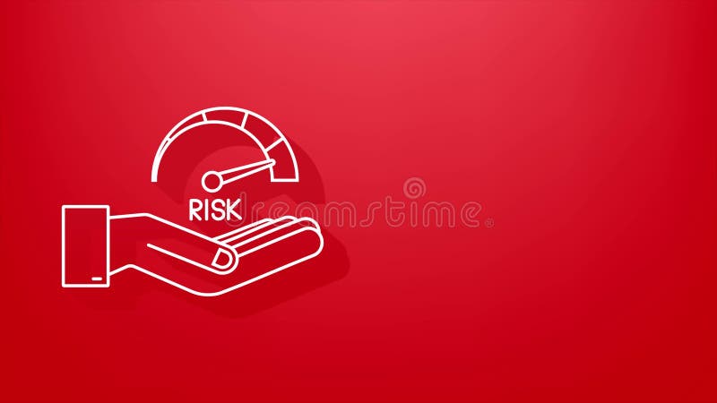Shadow Risk Icon on Speedometer in Hands. High Risk Meter Stock Footage ...