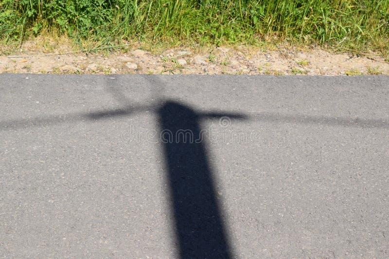Shadow on the road stock photo. Image of number, pothole - 279811214
