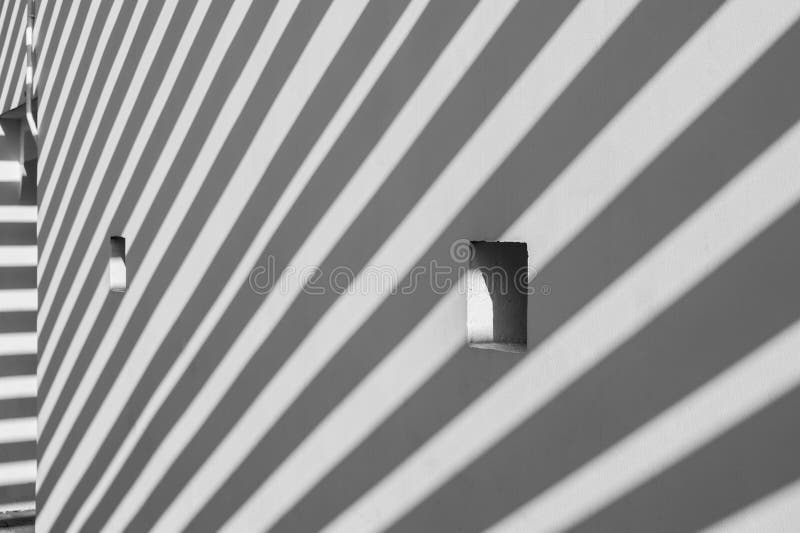 The Shadow from the Roof of the House Hit the Wall Stock Photo - Image ...