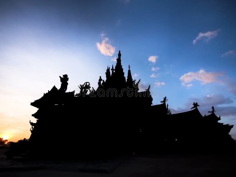 The Shadow of Sanctuary of Truth Stock Photo - Image of architecture ...