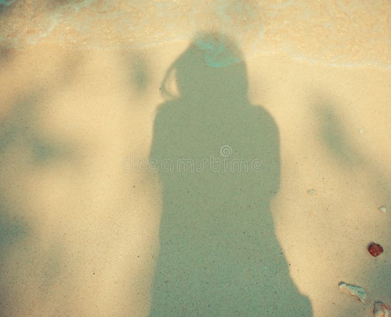Shadow of a Man on the Sand Stock Image - Image of dunes, lonely: 7467961