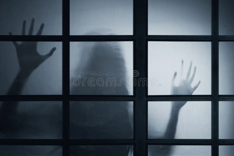 Shadow of Scary Ghost Woman Stock Image - Image of hell, horror: 158651539