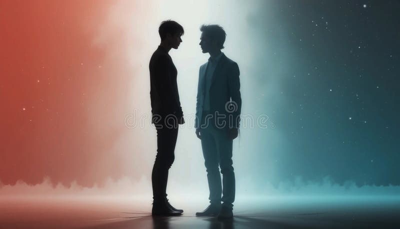 Symbolic Self-Awareness: the Shadow Looking Back Stock Illustration ...