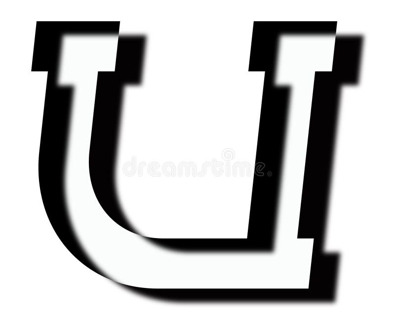 Shadow Silhouette Letter.Custom Art Font. Stock Illustration ...