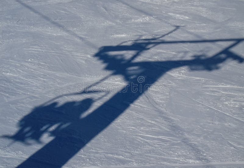 Shadow of ski lift stock image. Image of outline, mountain - 197266497