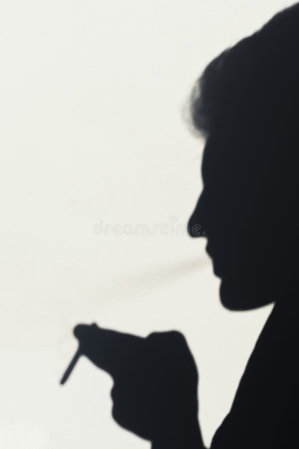 Shadow of Smoking Man, Young Man Smoking a Cigarette, Concept Abstract ...